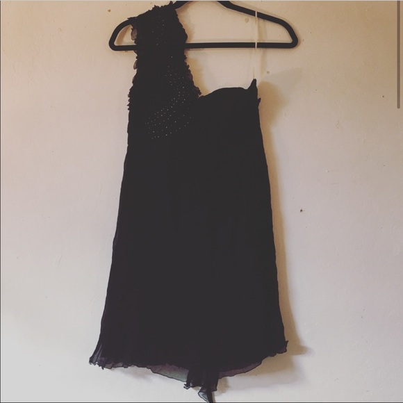 Max Studio | Dresses | Nwot Leon Max Studio Black Silk Asymmetric Dress ...